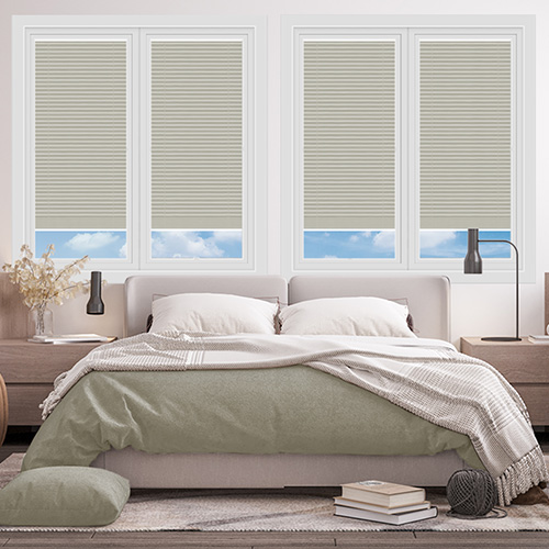 Tribeca Oatmeal Blockout - Cellular Perfect Fit Blind, Waterproof