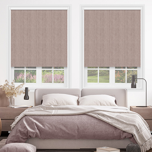 Valencia Pale Mauve Roller Blind - Louvolite Blockout, Patterned