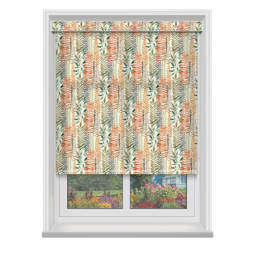 Botanic Rust with Cassette Roller Blind