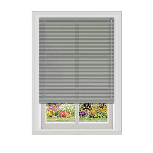 Satin Silver Aluminium Venetian Blind - 25mm Metallic Finish